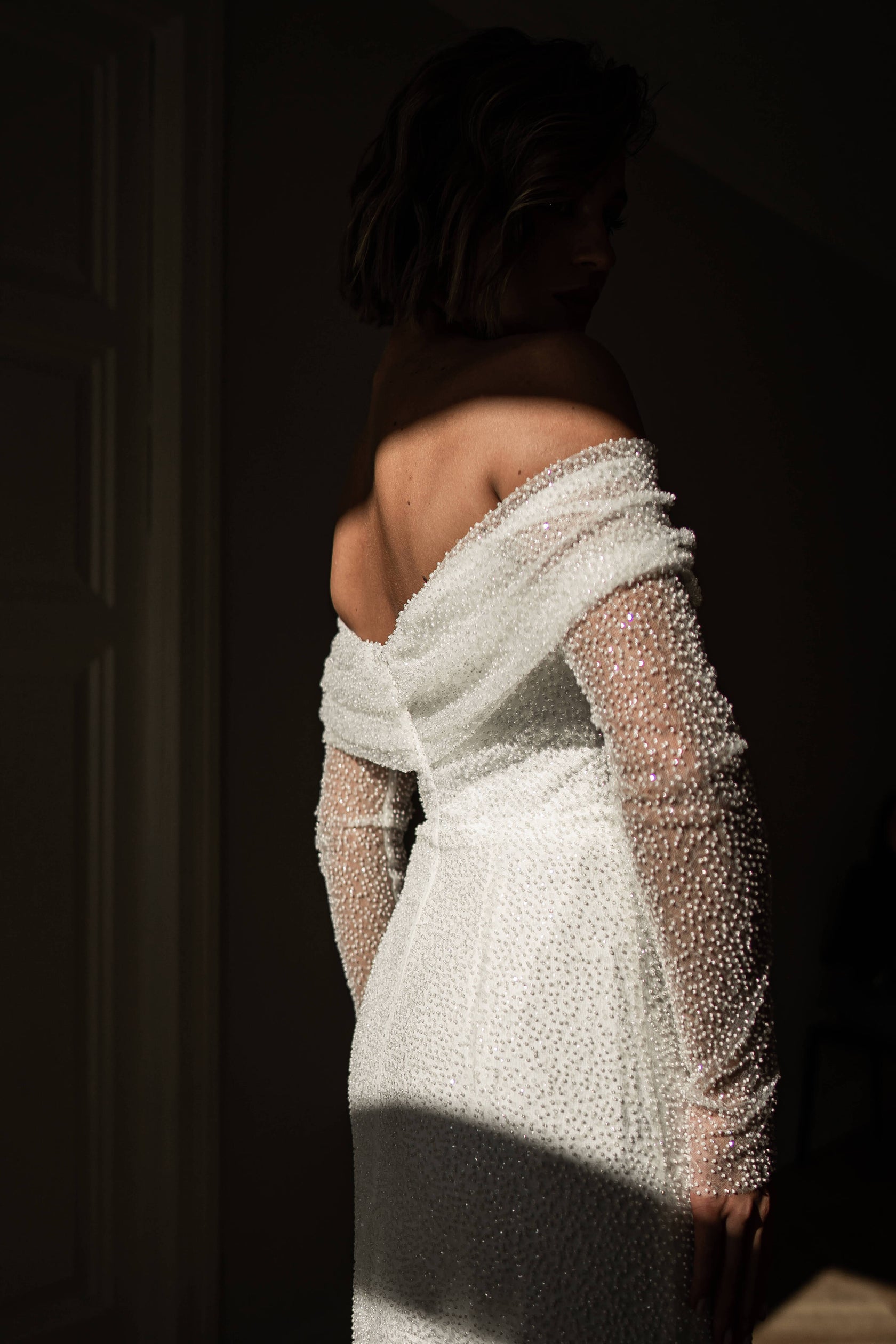 Beautiful Form-Fitting Wedding Dress with Beaded Detailing Patricia At ...