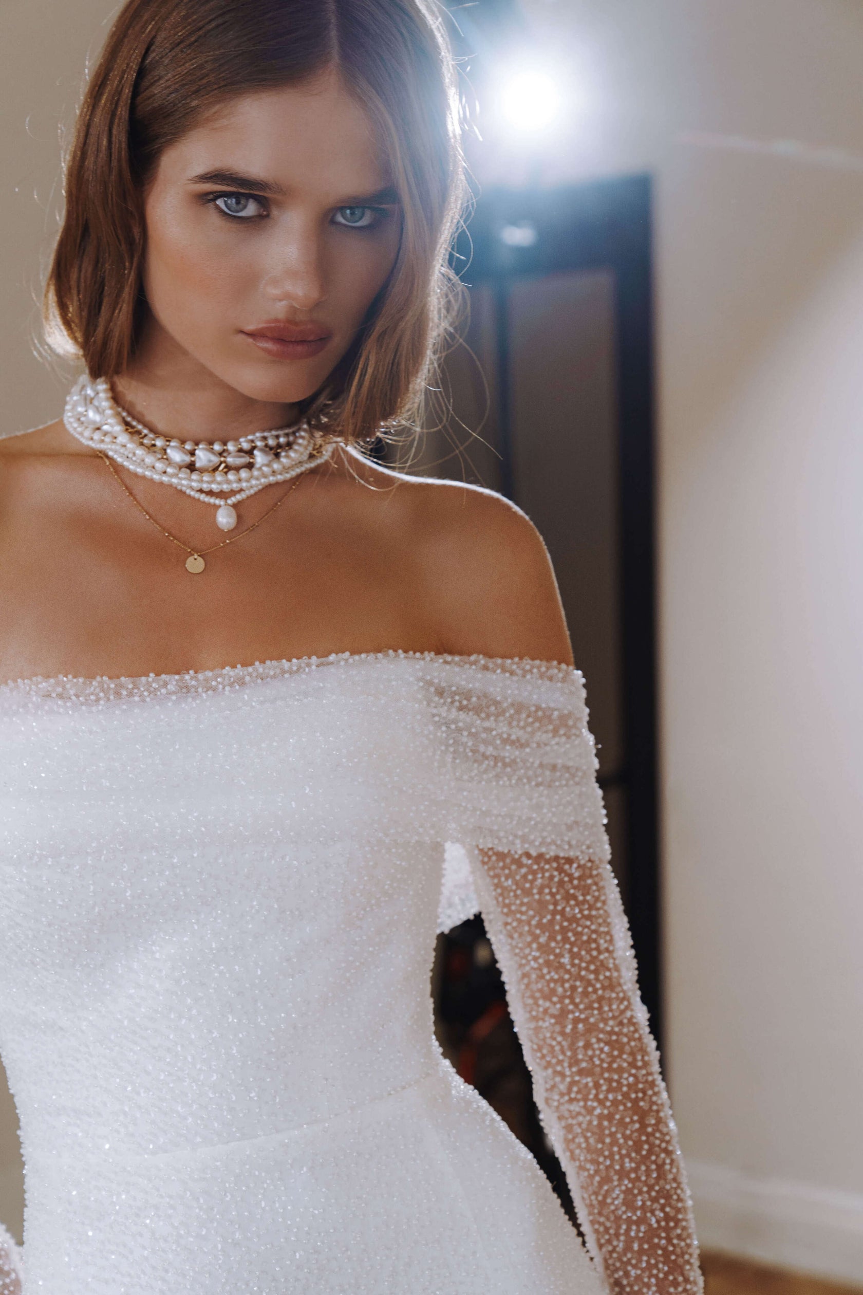 Beautiful Form-Fitting Wedding Dress with Beaded Detailing Patricia At ...